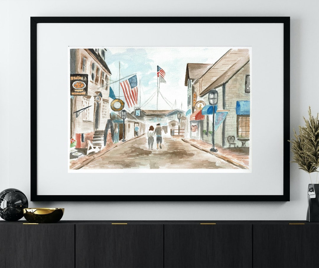 Newport Harbor Watercolor Print – Rhode Island Coastal Art – Nautical ...