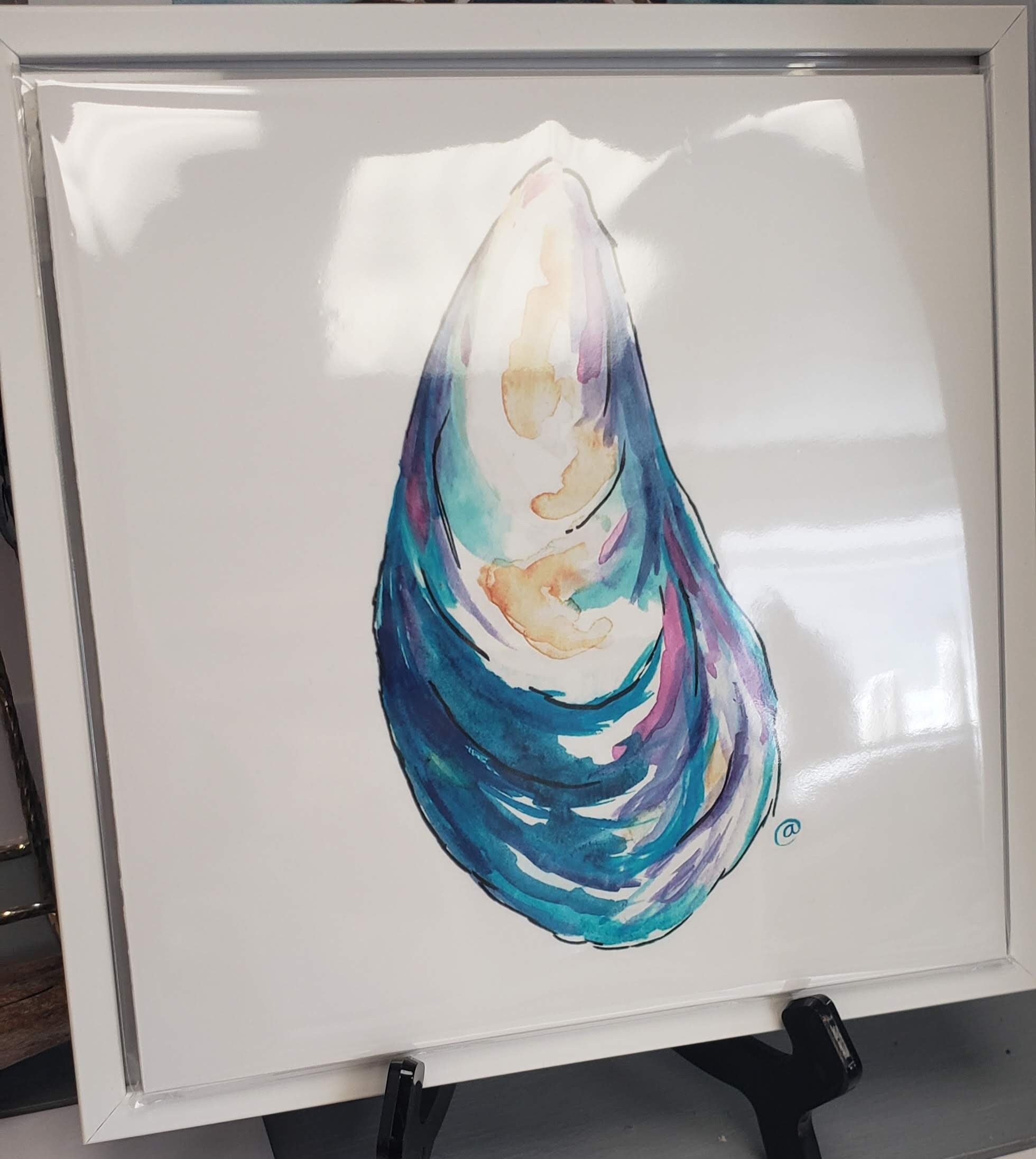 Watercolor Mussel Shell in Vibrant Colors - Etsy UK