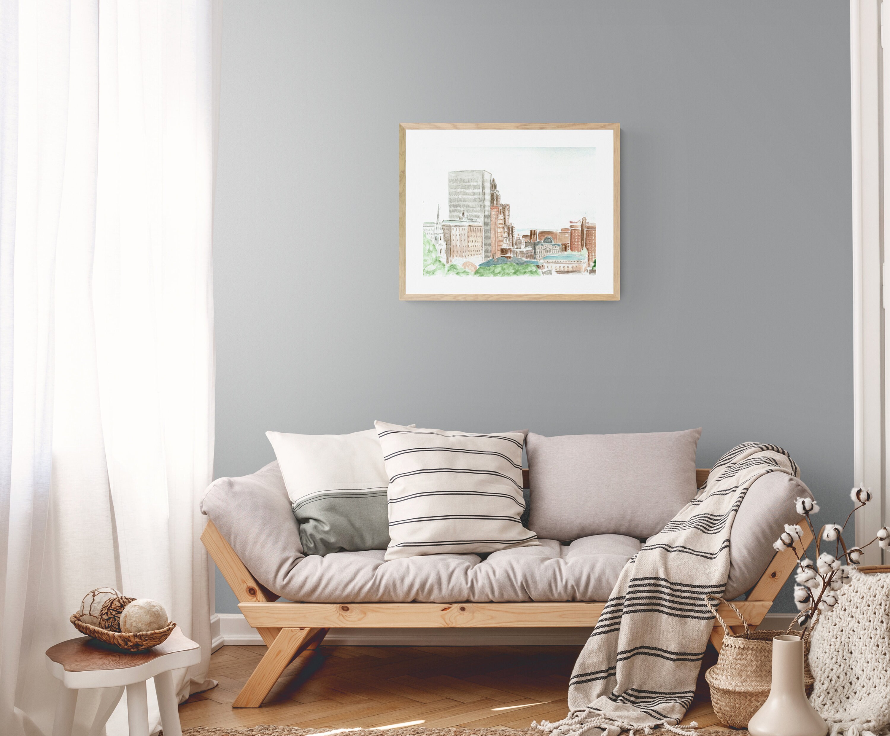 Providence Rhode Island Art Watercolor - Digital - Etsy