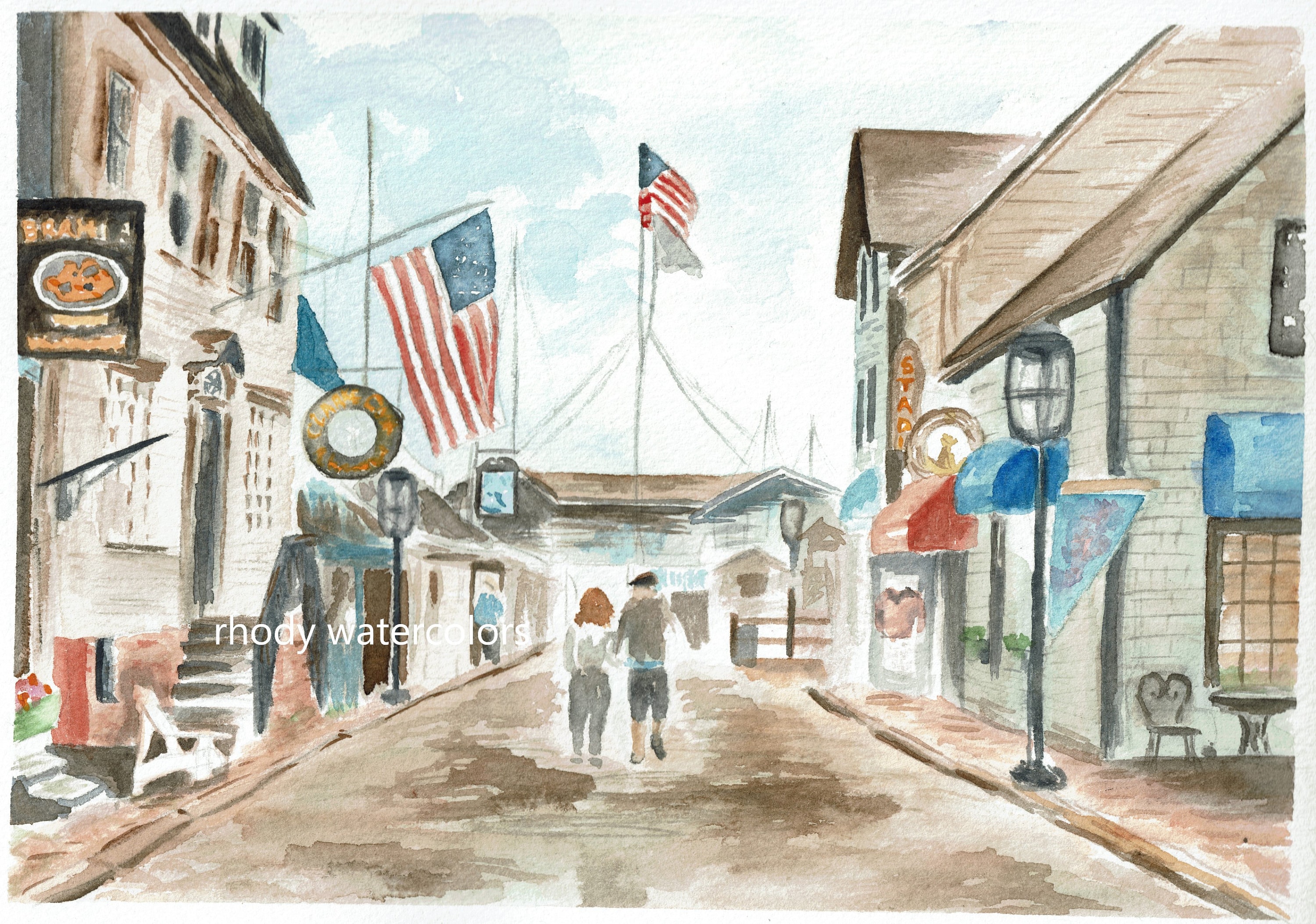 Ocean Mist Bar, Matunuck, Rhode Island, South Kingstown — RhodyWatercolors