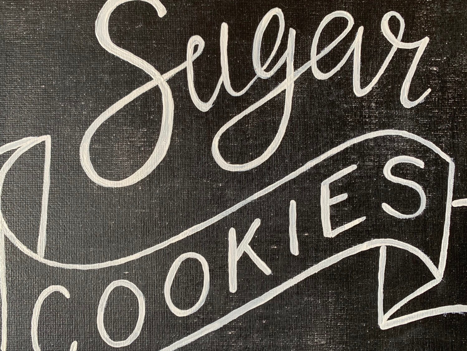 Farmhouse Cookie Sign/ Baking Chalk Art / Black and White | Etsy