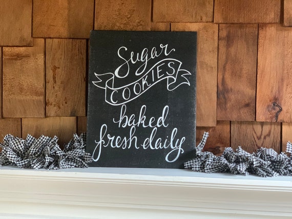 Farmhouse Cookie Sign/ Baking Chalk Art / Black and White - Etsy
