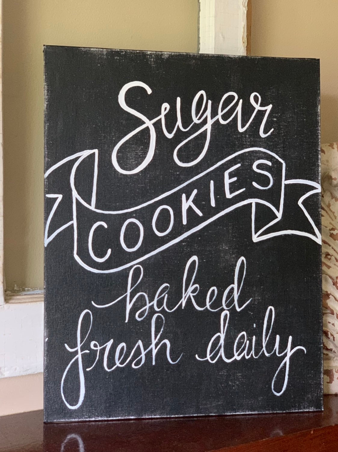 Farmhouse Cookie Sign/ Baking Chalk Art / Black and White | Etsy