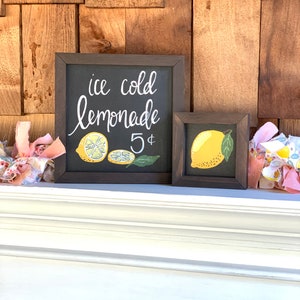 Hand Painted Lemonade Sign / Black and White Hand Lettered Chalk Art ...