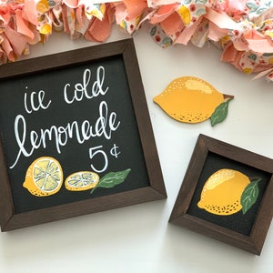 Hand Painted Lemonade Sign / Black and White Hand Lettered Chalk Art ...