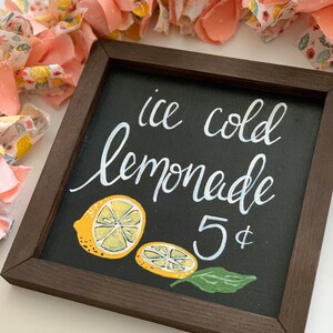 Hand Painted Lemonade Sign / Black and White Hand Lettered Chalk Art ...