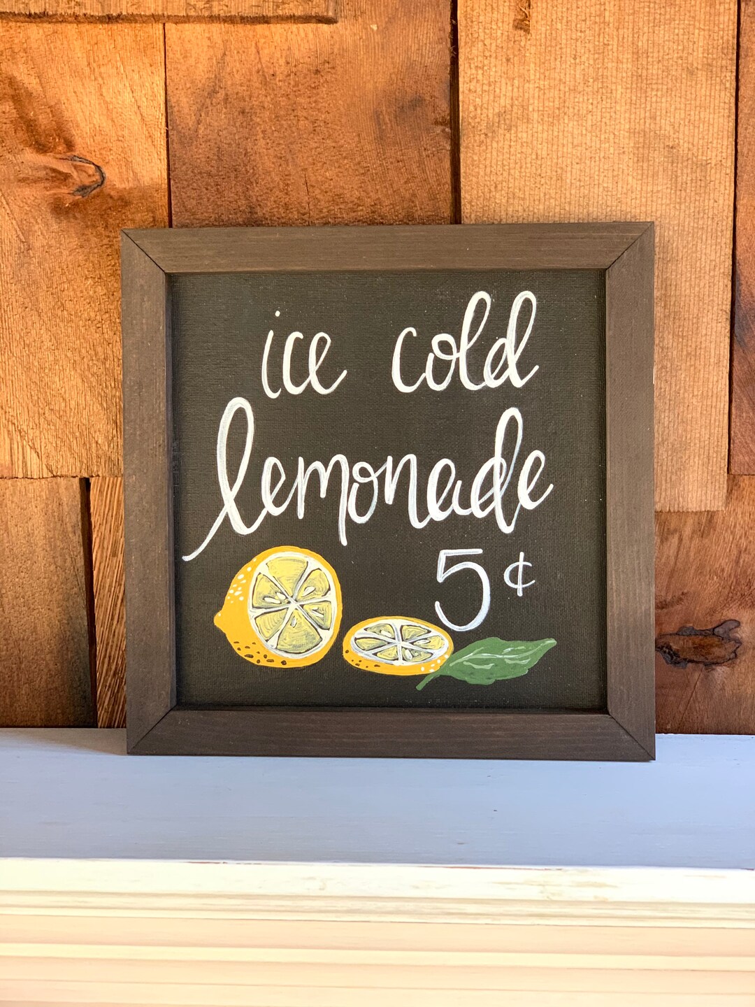 Hand Painted Lemonade Sign / Black and White Hand Lettered Chalk Art ...