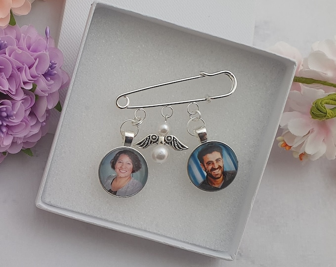 In Memory Groom Pin/wedding Photo Charm/kilt Pin/bouquet Charm ...