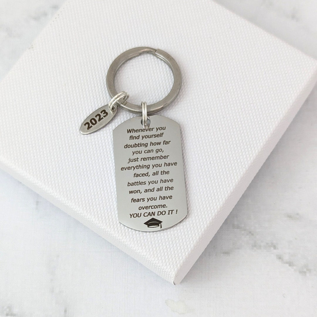 Graduation Keychain, Graduation Gift, Personalised by Adding a Message ...