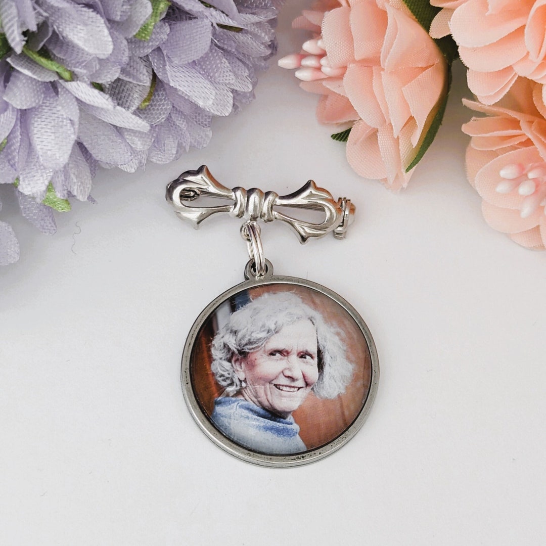 Groom Photo Buttonhole Charm Personalised Memorial Lapel Photo Pin ...