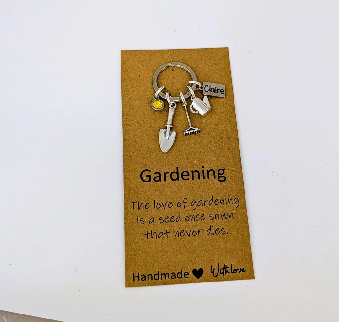 Personalised Gardening Keyring, Gift for Gardener, Gift for Florist ...