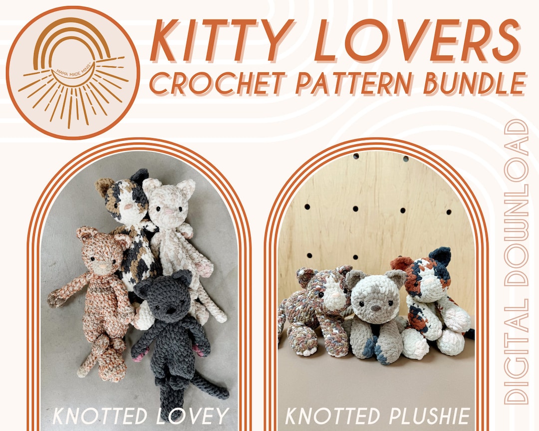 Kitty Lovers Pattern BUNDLE — TWO Crochet Cat PATTERNS — Little Karma ...