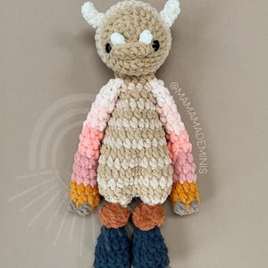 Big + Little Maven Monster Knotted Lovey — Crochet Monster PATTERN - Etsy