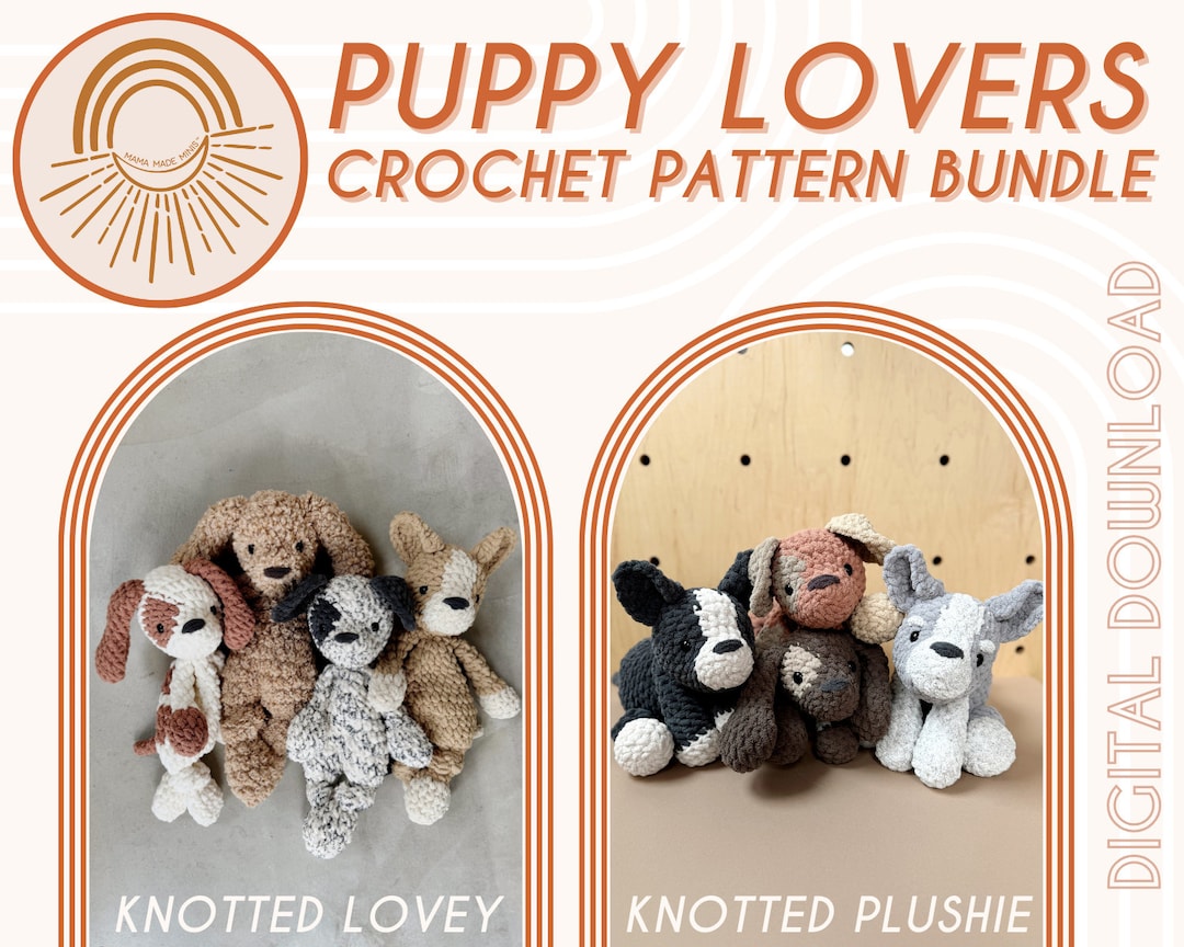 Puppy Lovers Pattern BUNDLE — TWO Crochet Dog PATTERNS — Little Peak ...