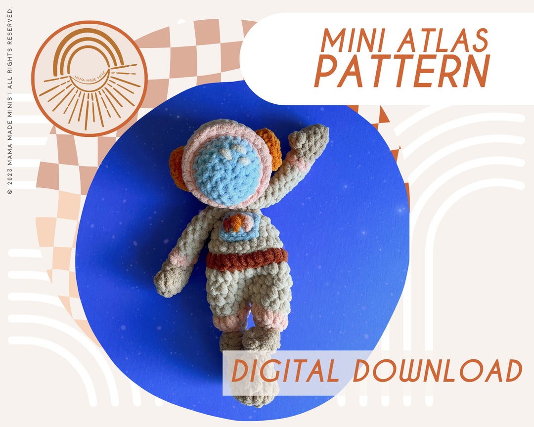 MINI Atlas Astronaut Knotted Lovey — Crochet Astronaut PATTERN - Etsy