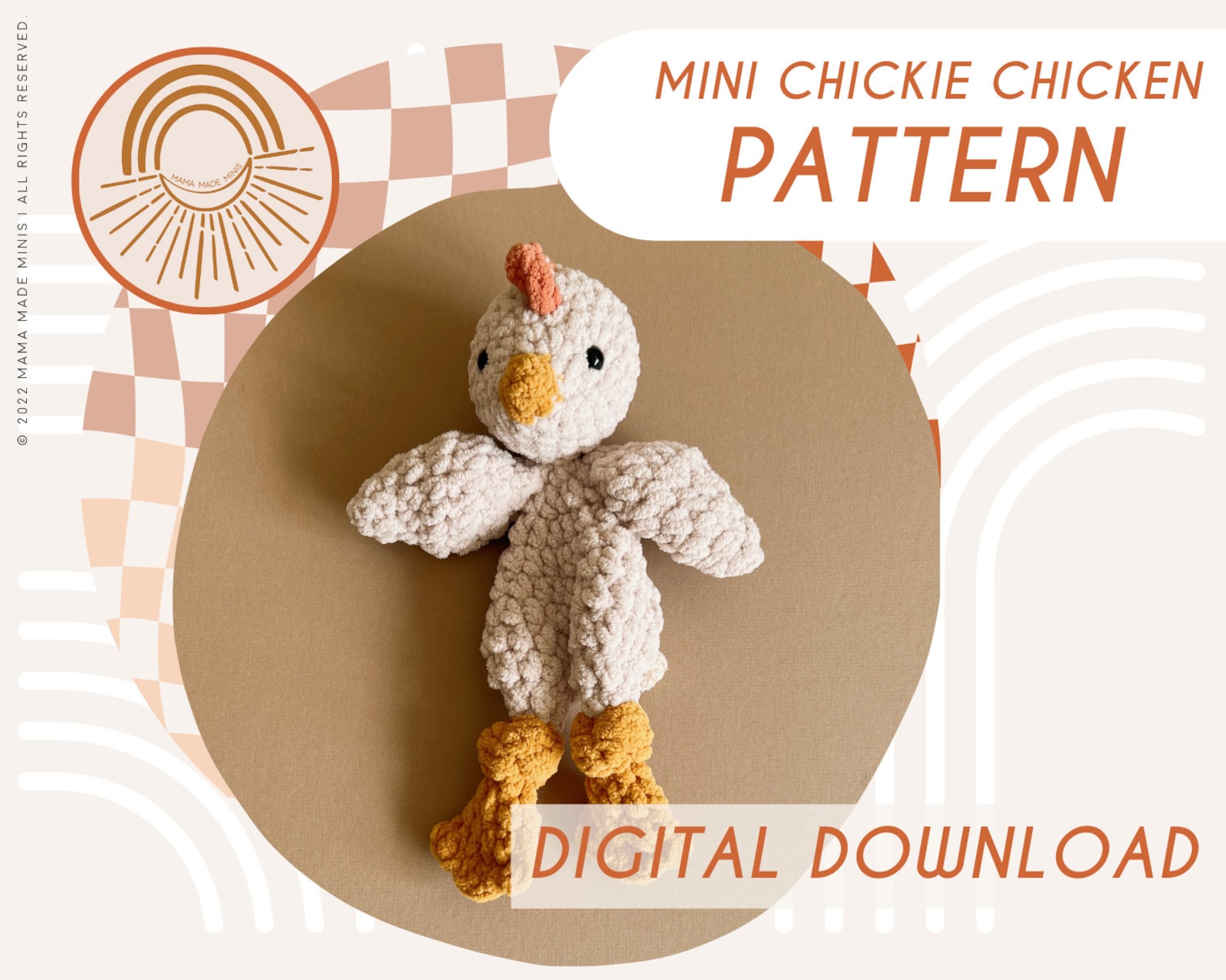 MINI Chickie Chicken Knotted Lovey PATTERN - Etsy