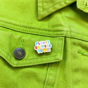 Please Be Nice to Me Gold Enamel Pin // Feminist Gift - Etsy
