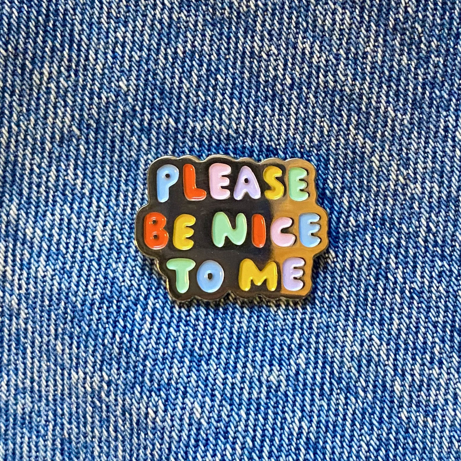 Please Be Nice To Me Gold Enamel Pin // feminist gift | Etsy