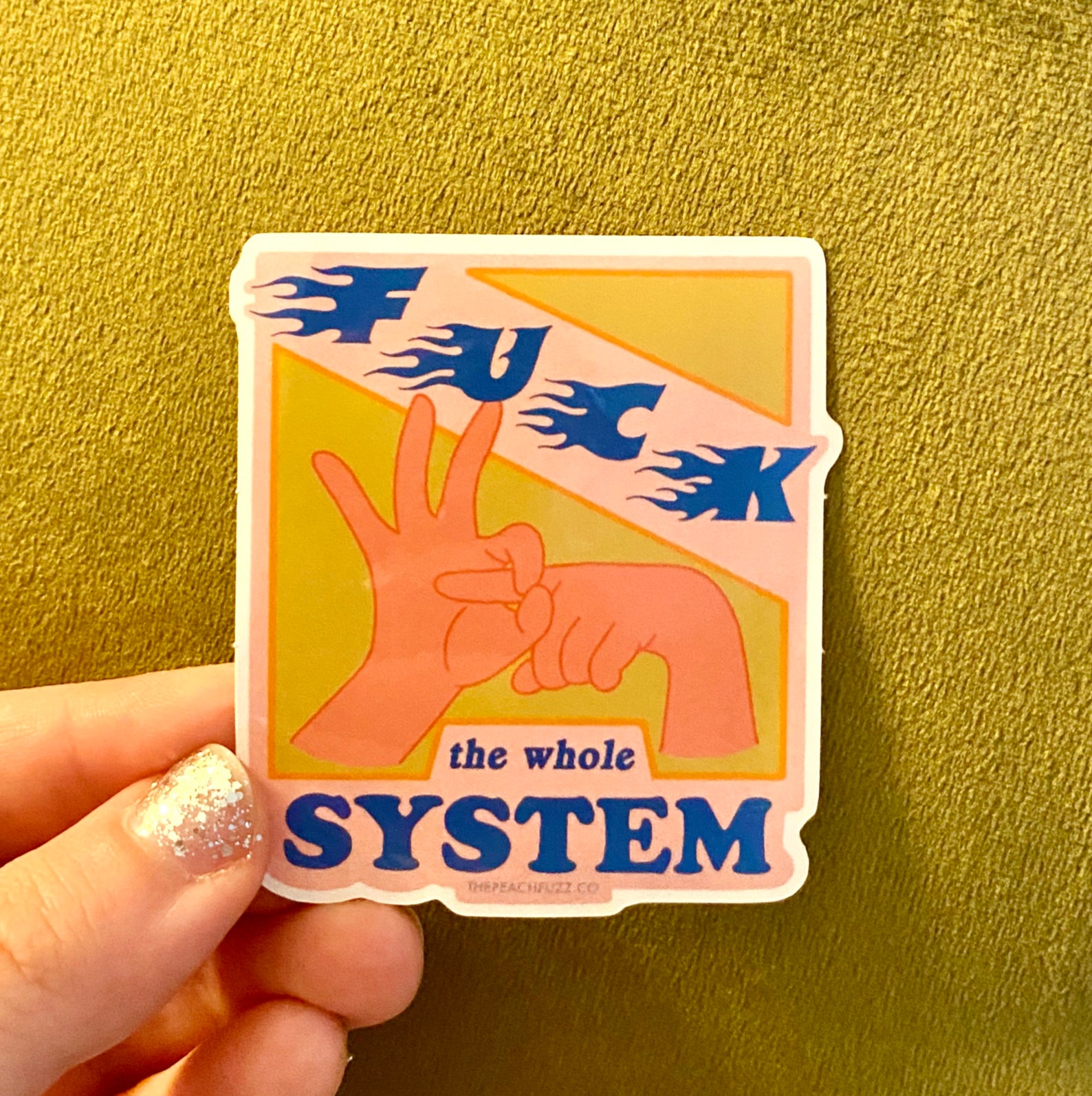 Fuck the System Sticker // Political Vinyl Glossy Sticker - Etsy