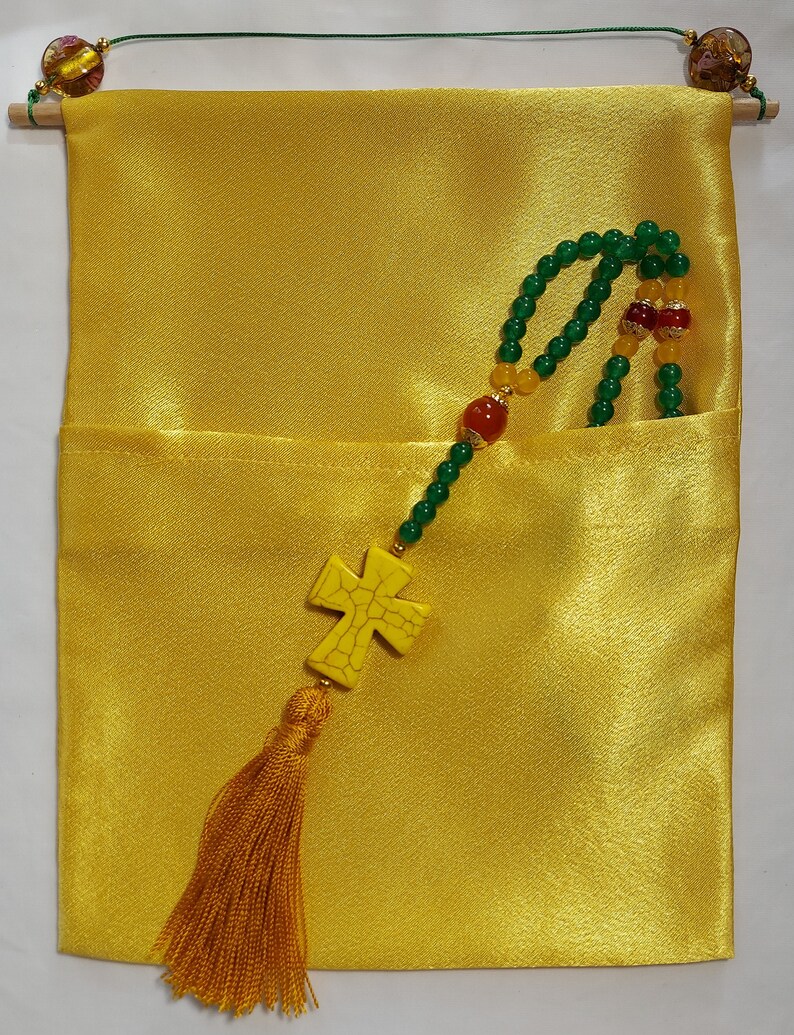 Virgen De La Providencia Wall Décor and Natural Gemstone Rosary ...