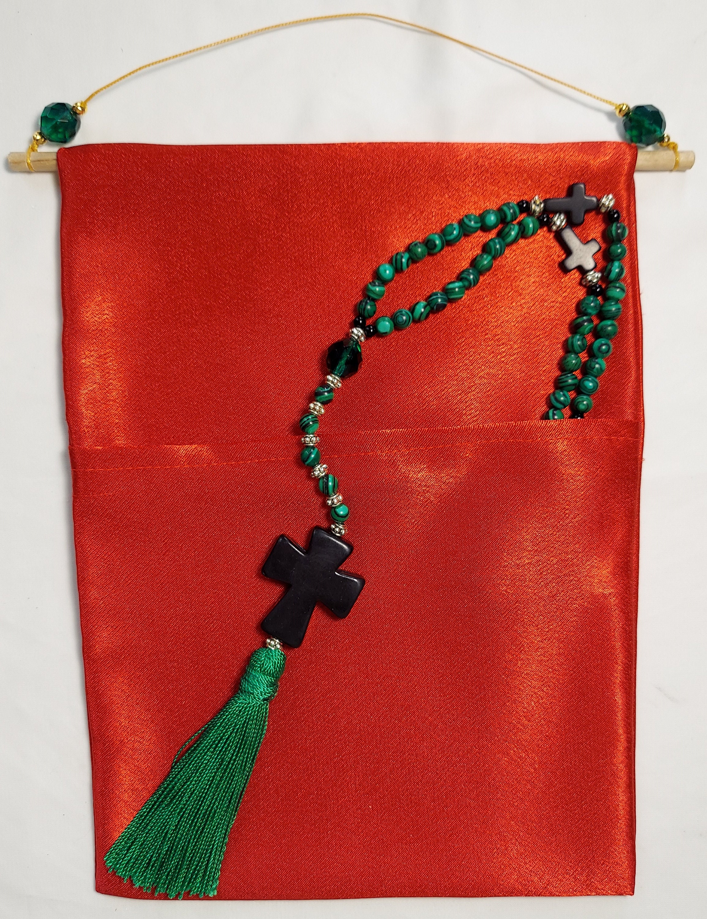 Virgen De La Providencia Wall Décor and Natural Gemstone Rosary ...