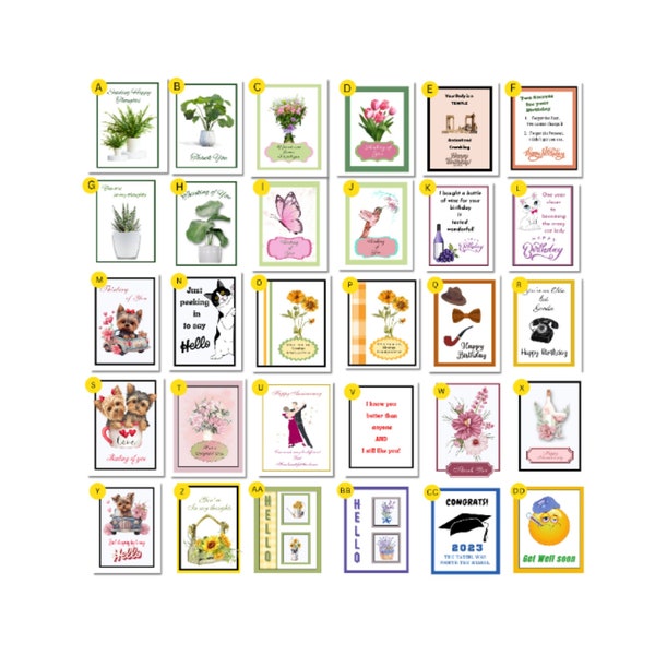 Card Variety Pack - Etsy