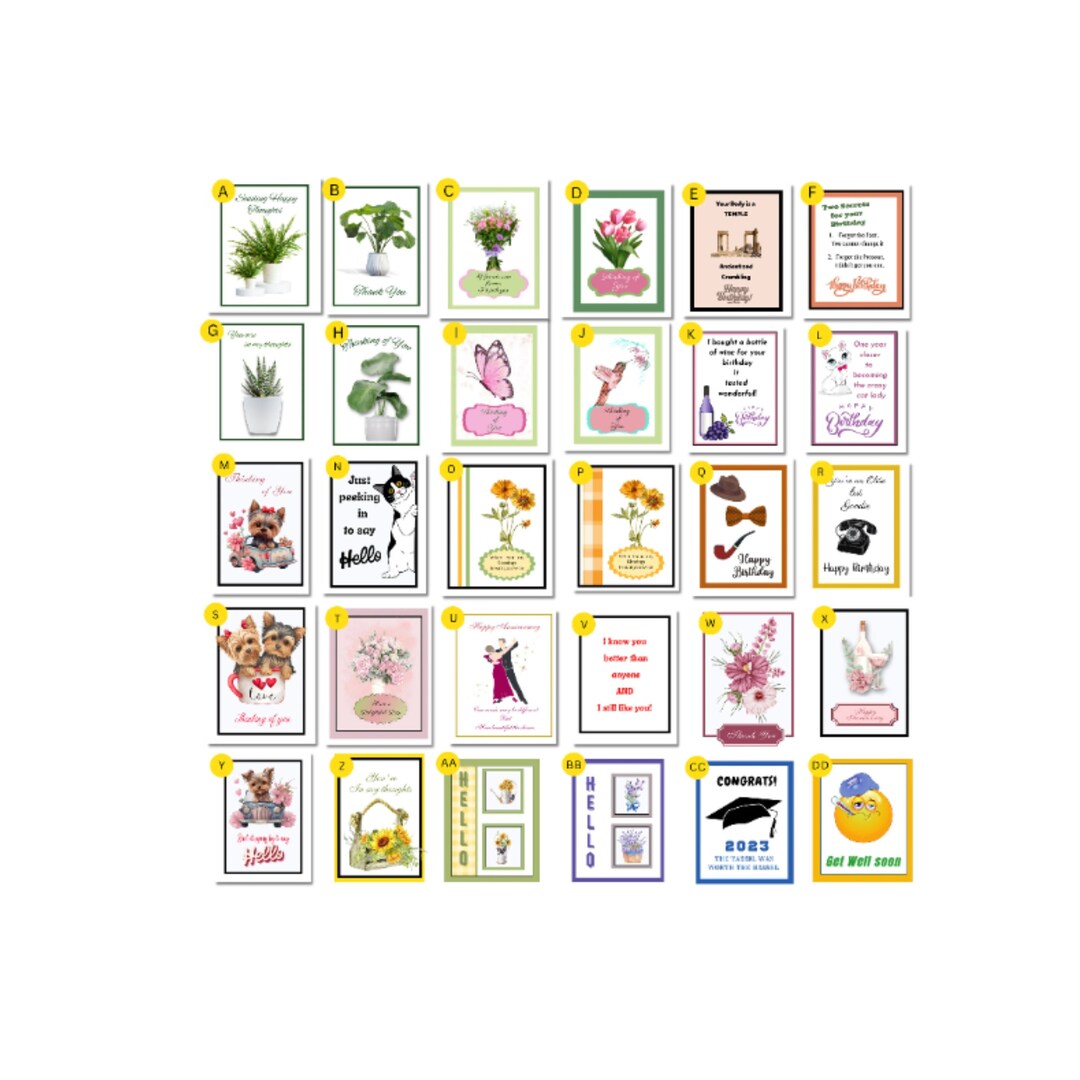 Greeting Card Variety Pack, Greeting Card Assortment, Generic Cards ...