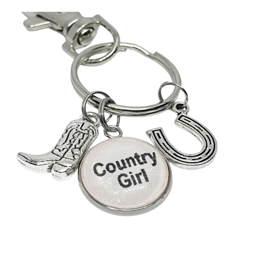 Keychain, Cowgirl Gift, Country Girl Key Ring, Gift for Country Girl ...