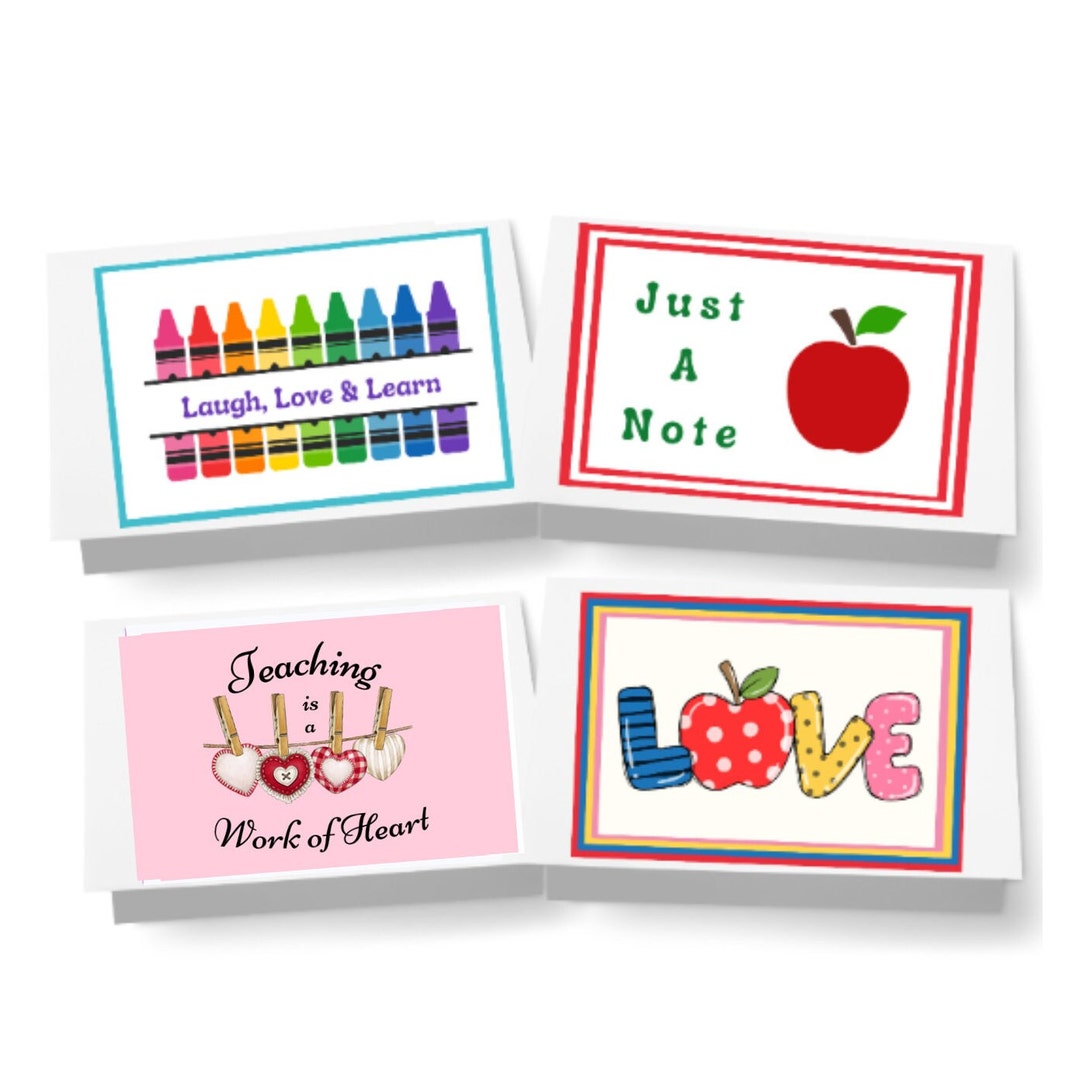 Teacher Gift Idea, Note Card for Teachers, Stationary Set, Thank You ...