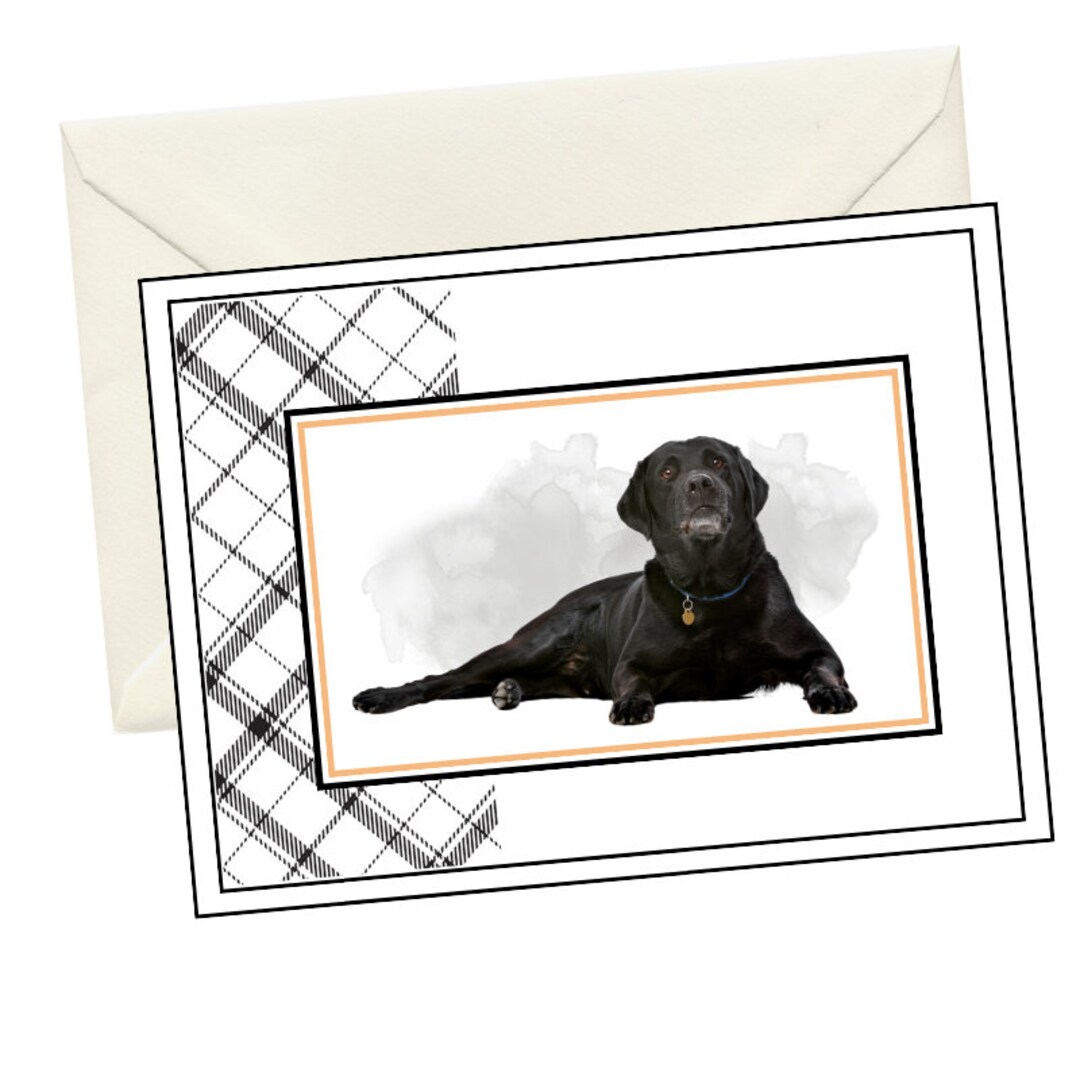 Personalized Black Labrador Retriever Note Cards, Greeting Cards ...