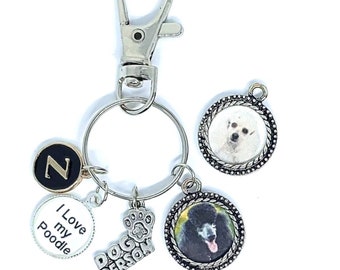 Personalized Poodle Dog Keychain - Etsy