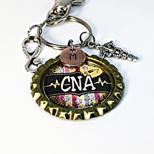 Initial Key Chain for CNA, CNA Graduation Gift, Birthday Gift, CNA ...