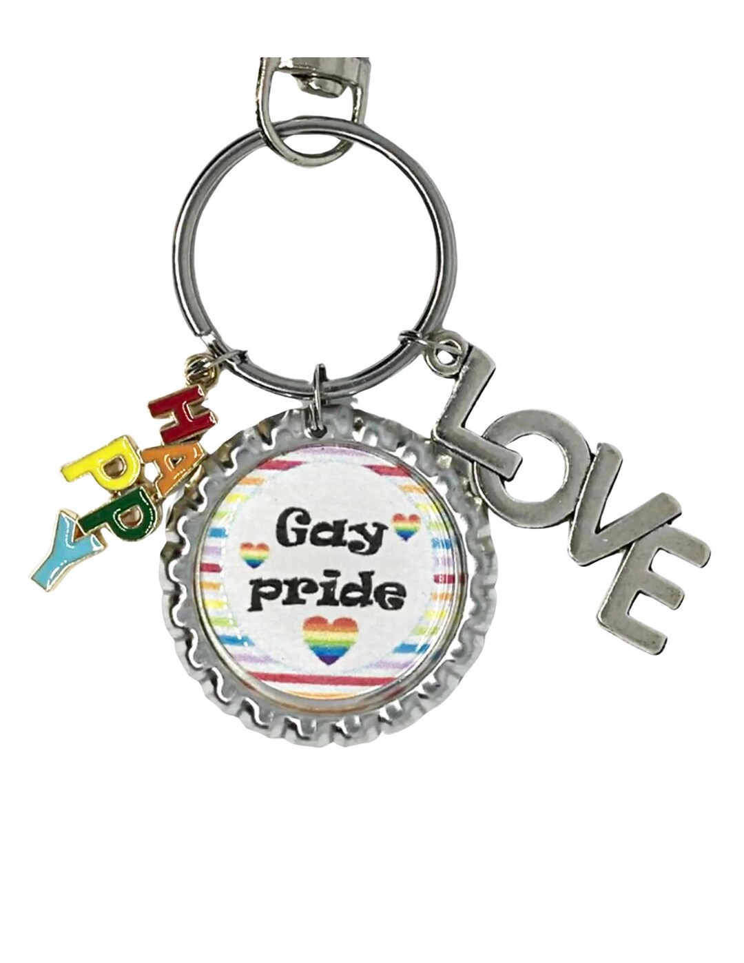 Personalized LGBTQ Keychain, Gay Pride Keyring, Gay Friend Gift, Gay ...