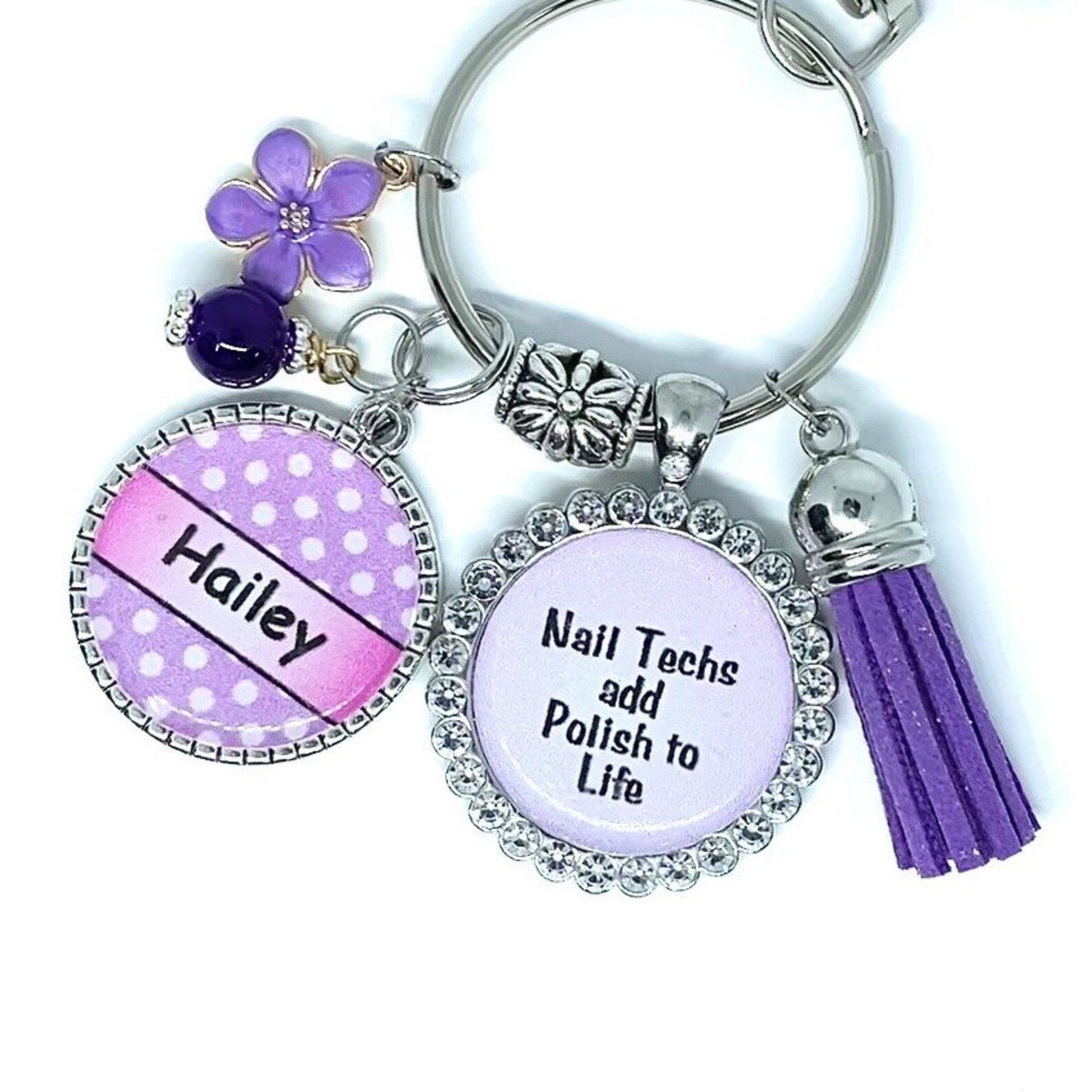 Gift for Nail Technician Keychain for Nail Tech Birthday | Etsy