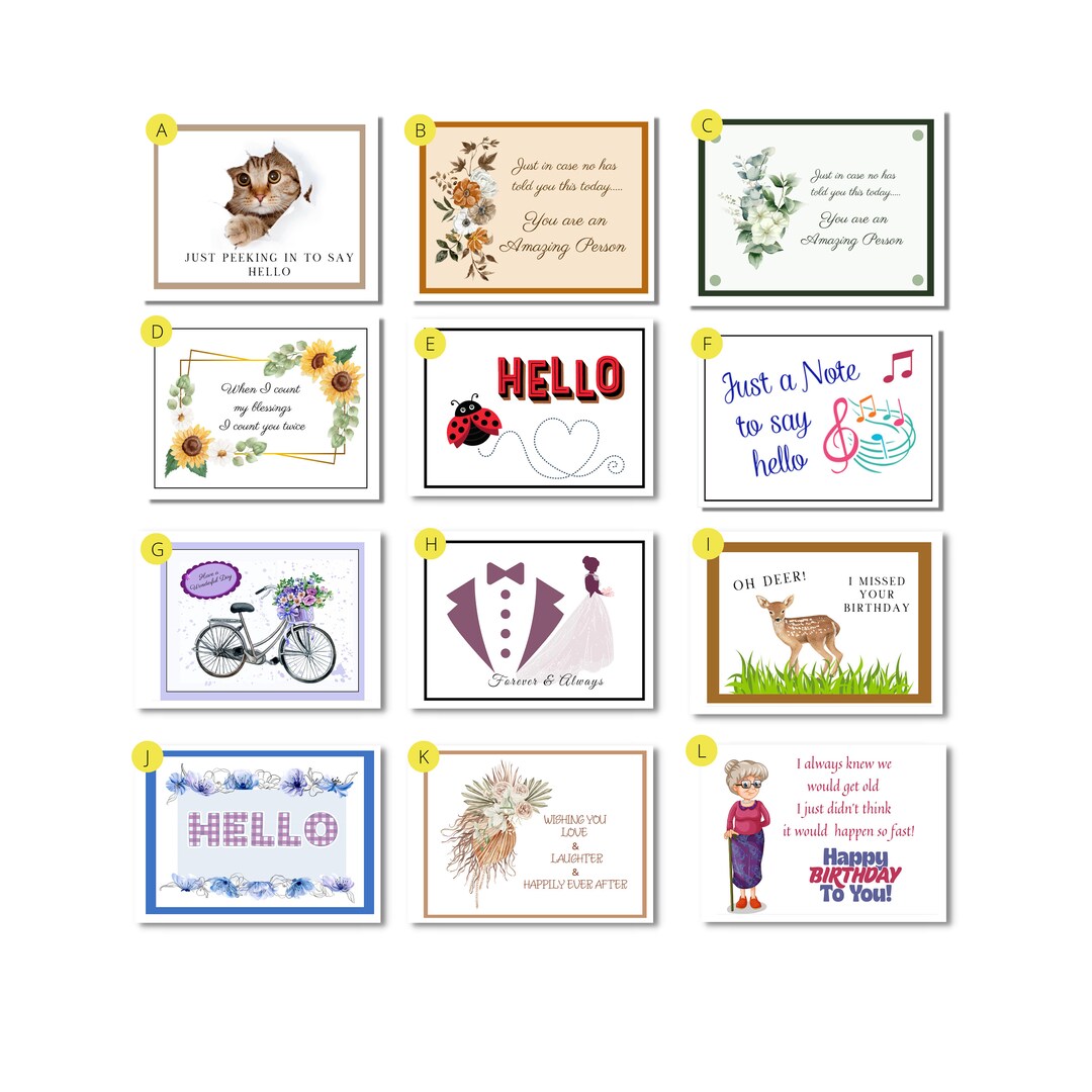 Greeting Card Variety Pack, Greeting Card Assortment, Generic Cards ...