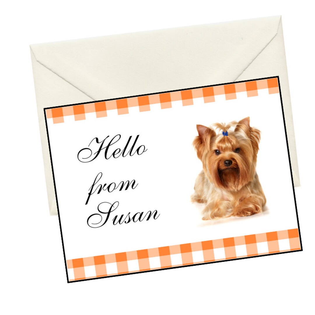 Yorkshire Terrier Dog Note Cards, Greeting Card, Stationary Gift Set ...