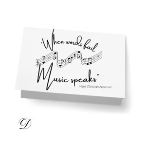 Music Note Card Set: Blank Greeting Cards, Gift for Music Teachers - Etsy