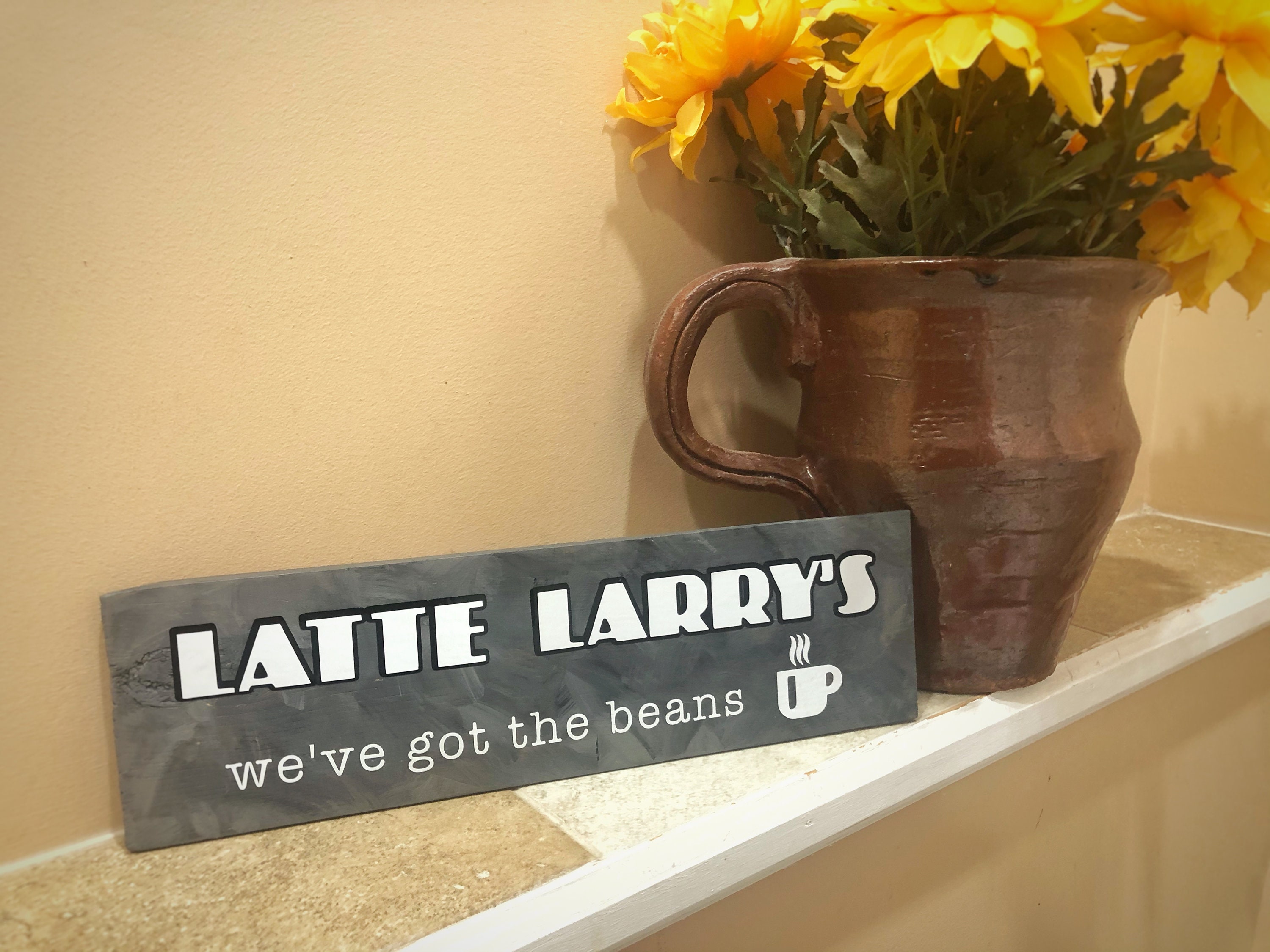 Latte Larry's Coffee Shop Sign From Curb Your Enthusiasm - Etsy