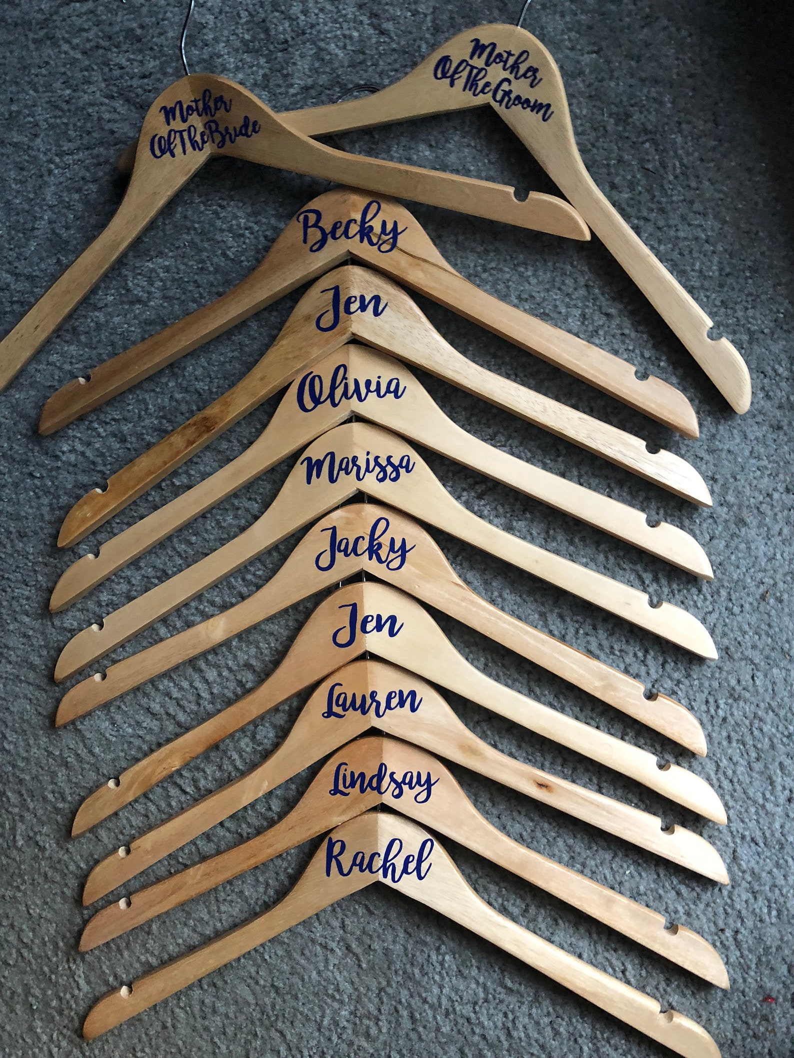 Personalized hangers for events Wedding/Bridal/Groomsmen/Dance ...