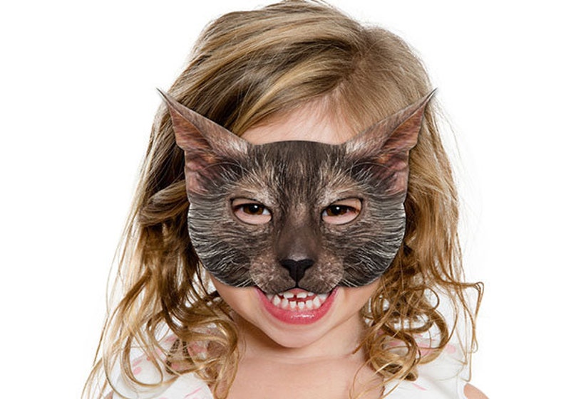 Werewolf Cat Printable Mask Cat Photo-real Cat Mask | Etsy