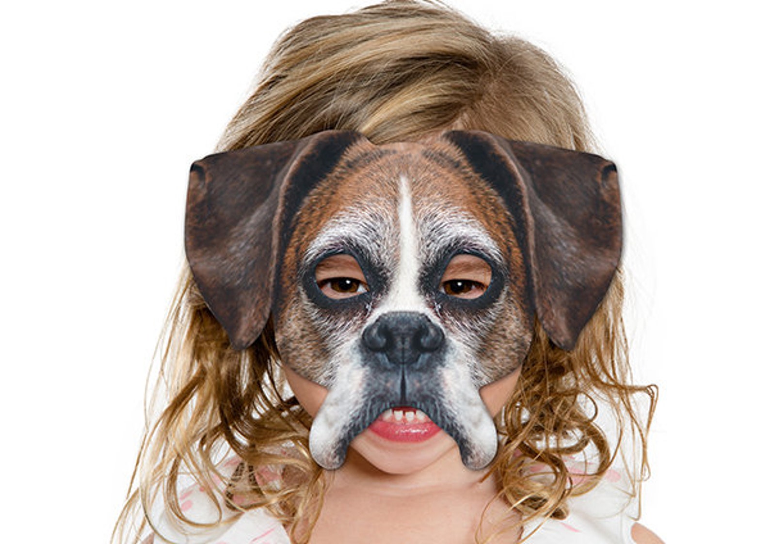 Old Boxer Printable Mask, Dog, Boxer, Photo-real Dog Mask, Halloween ...