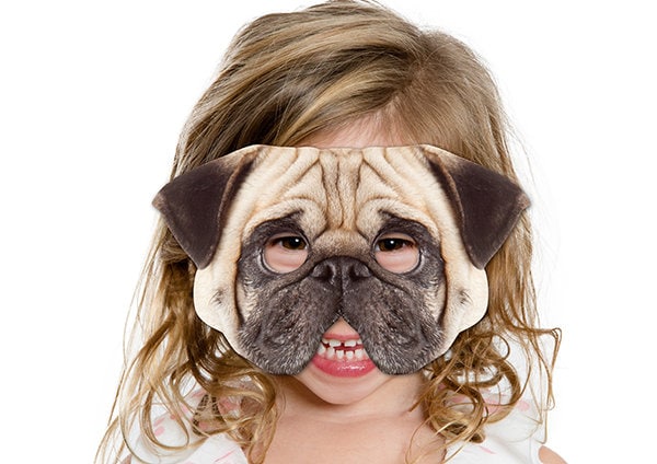 Pug Printable Mask, Dog, Pug, Photo-real Dog Mask, Halloween Mask ...