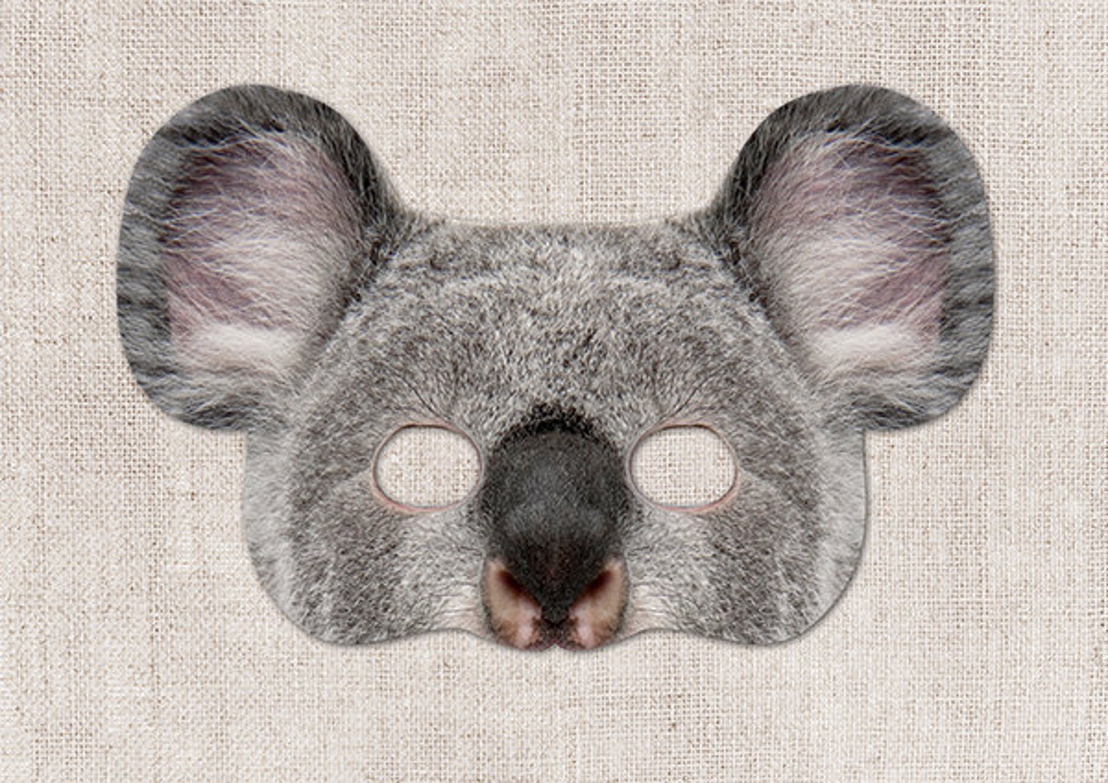 Koala Printable Mask Koala Photo-Real Koala Mask Halloween - Etsy México