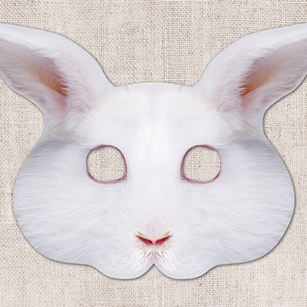 White Rabbit Mask - Etsy