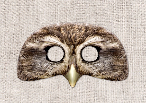 Owl Printable Mask, Owl, Photo-real Owl Mask, Printable Halloween Mask ...