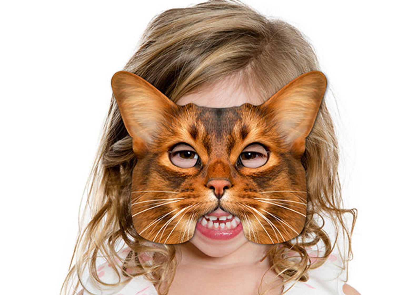 Somali Cat Printable Mask, Cat, Photo-real Cat Mask, Halloween Mask ...