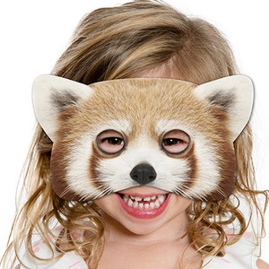 Red Panda Printable Mask, Red Panda, Photo-real Panda Mask, Halloween ...