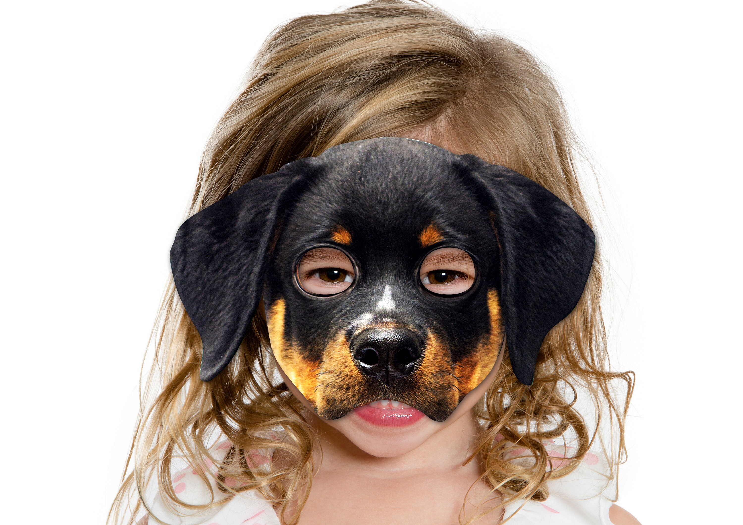 Rottweiler Puppy Printable Mask, Dog, Rottweiler, Photo-real Dog Mask ...