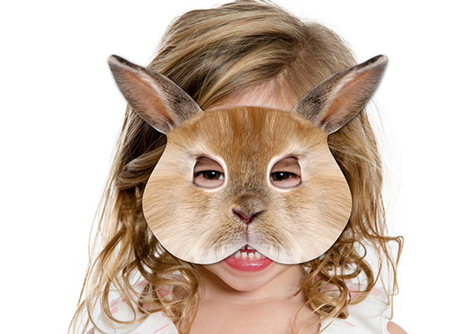 Bunny Printable Mask Bunny Rabbit Basket Photo-real | Etsy