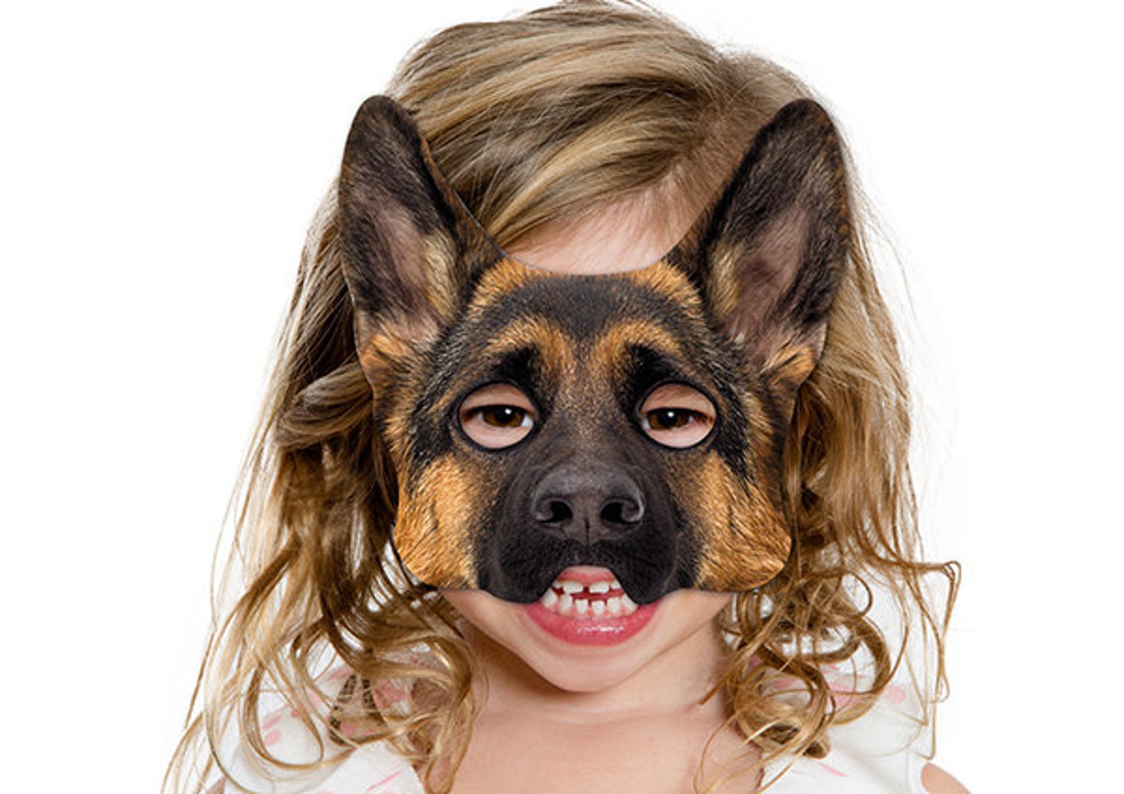 German Shepherd Printable Mask Dog Photo-real Dog Mask | Etsy